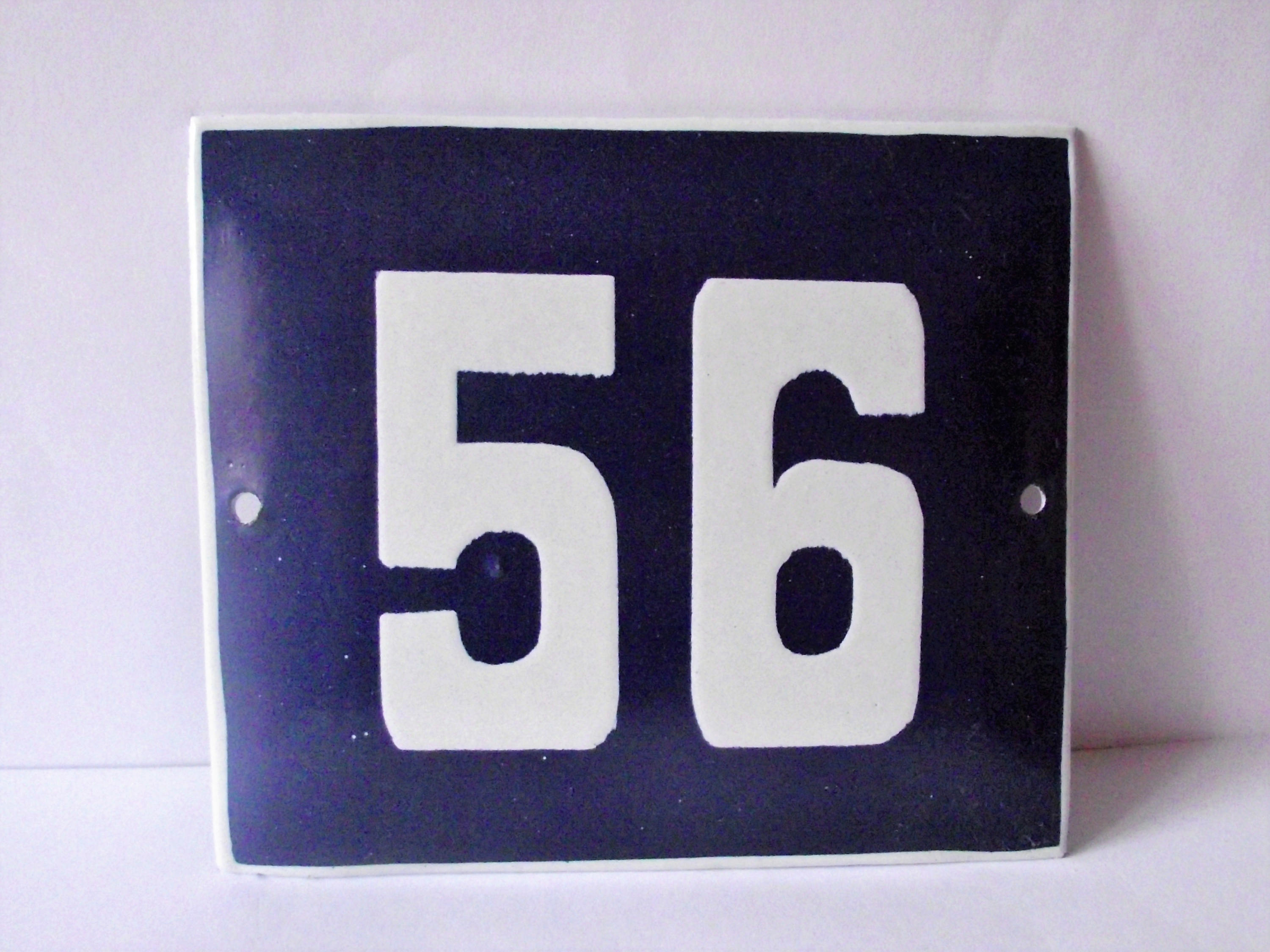 Vintage Sign House Door Number 56 Door Number 56 Blue and | Etsy