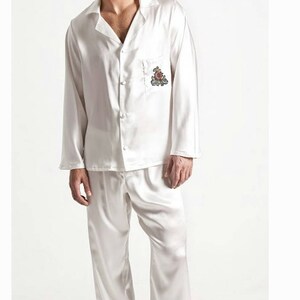 Luxury Men's Satin Pajamas Nightsuit With a Handmade PERSONALIZED ...