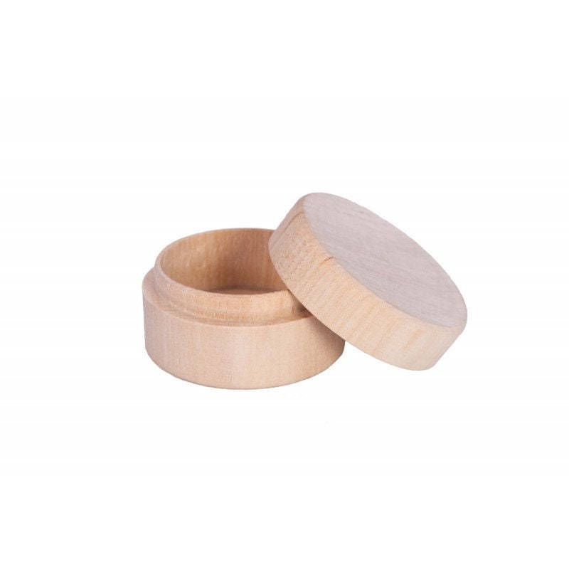 Small Wooden Box Round Box for Ring Small Round Box for Ring Unfinished ...