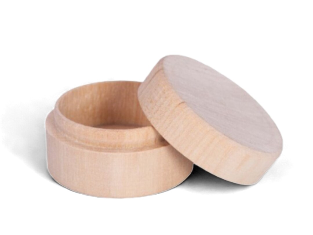 Small Wooden Box Round Box for Ring Small Round Box for Ring Unfinished ...