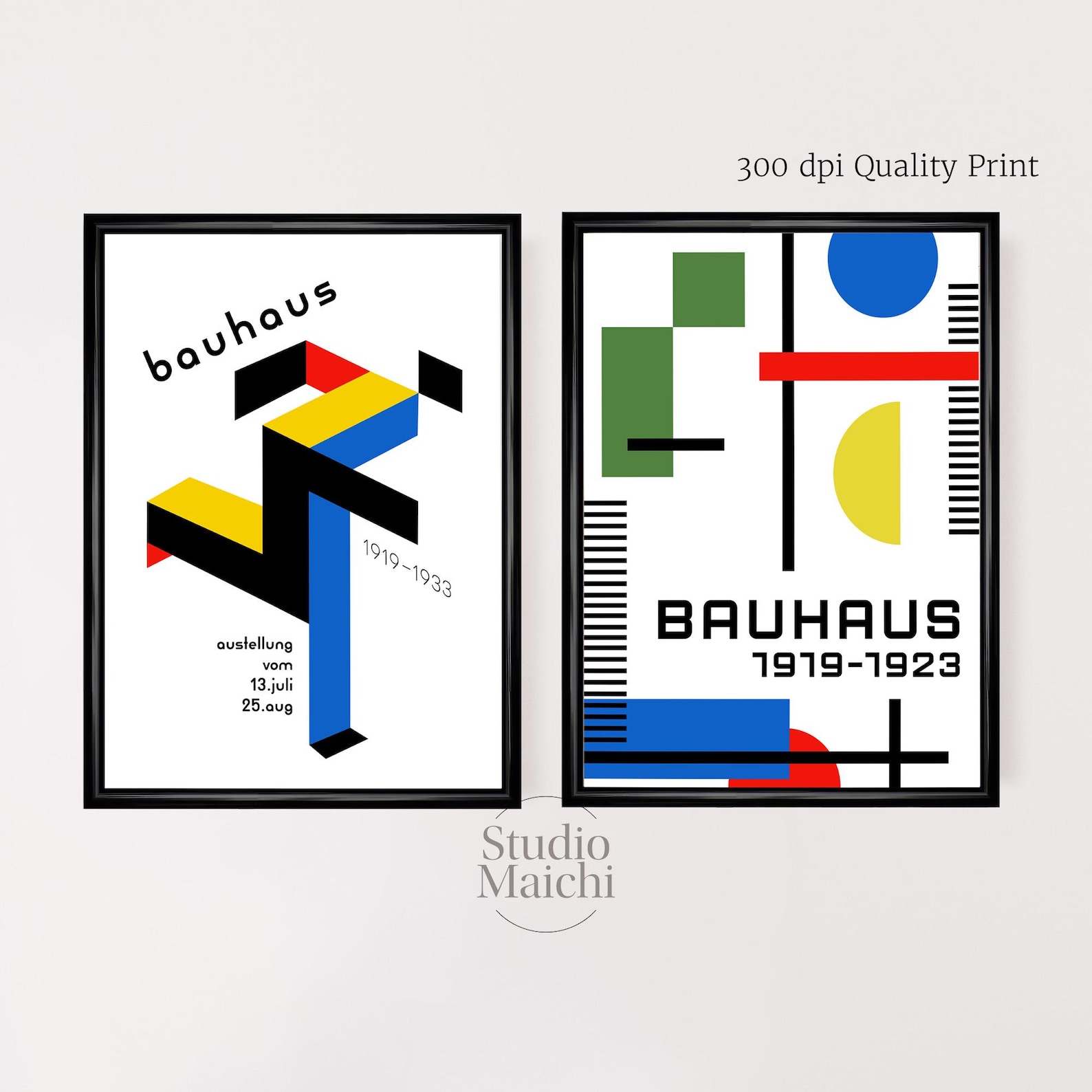 Bauhaus Poster Print, Bauhaus Wall Art, Geometric Bauhaus Art Print ...
