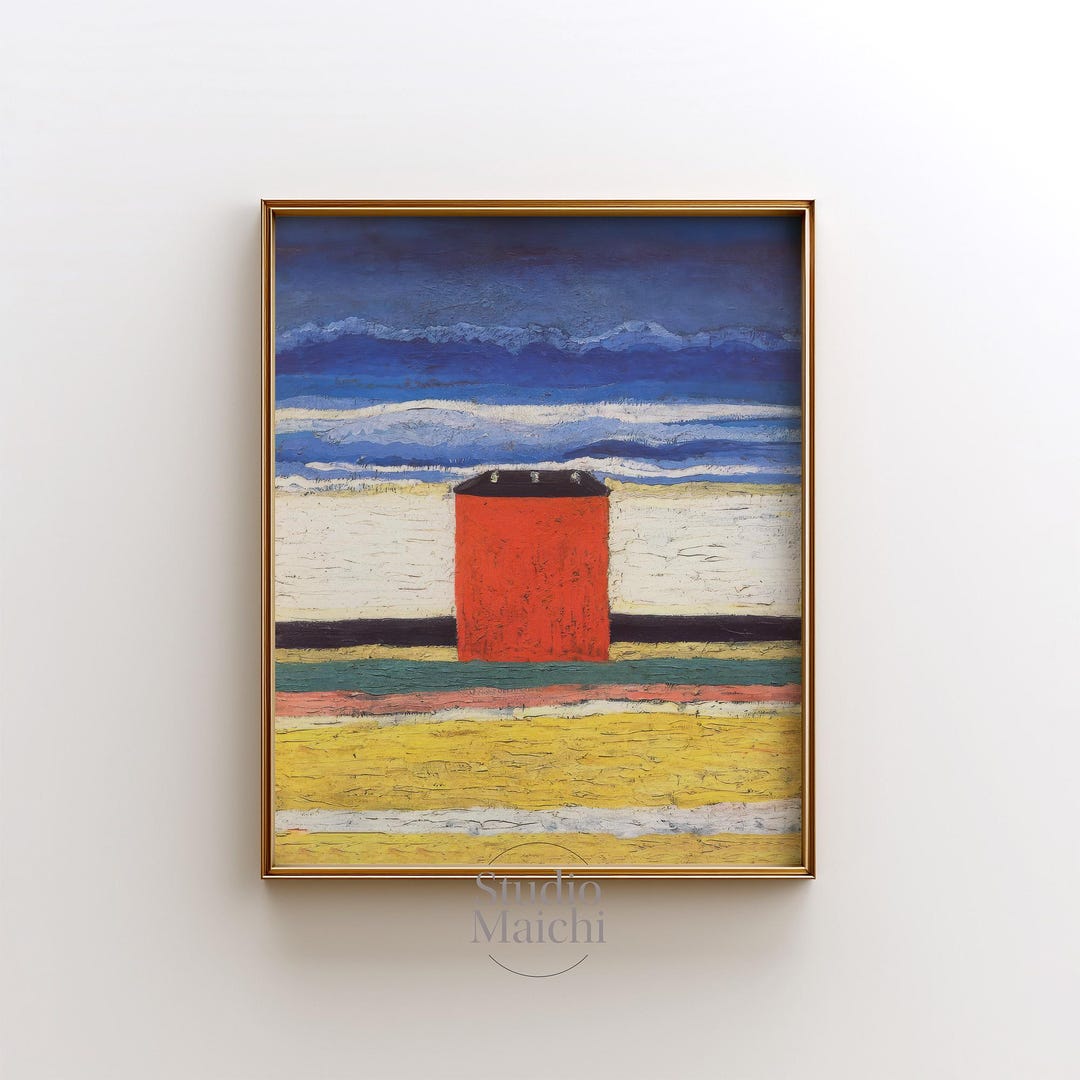 Kazimir Malevich Red House, Abstract Painting, Modern Art Print ...