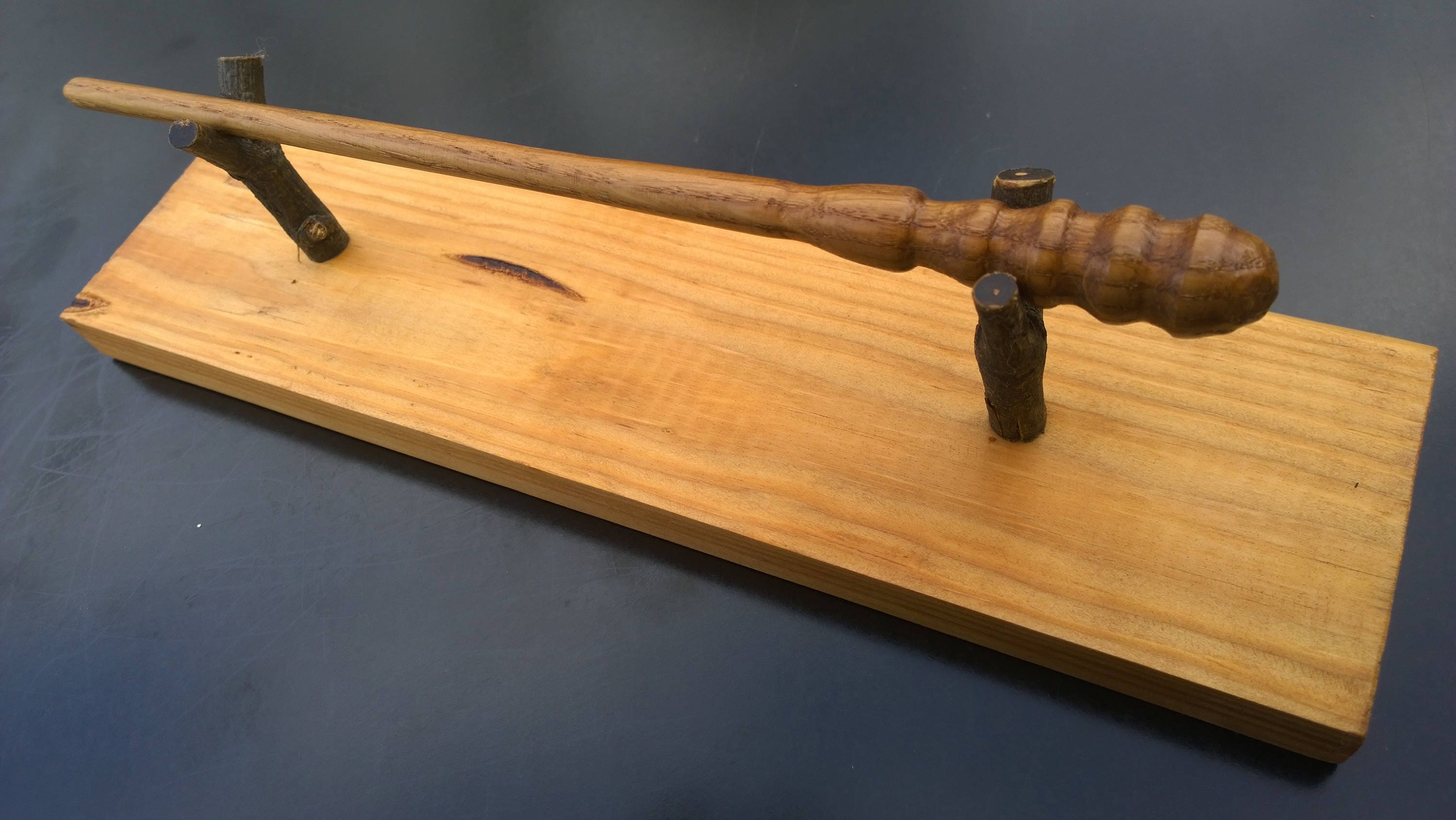 Handmade Dainty Red Oak Wand With Stand - Etsy