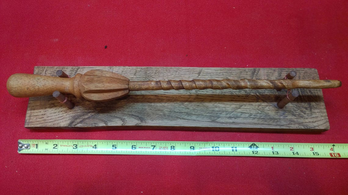 Handmade Medium Brown Pine Wand With Stand - Etsy