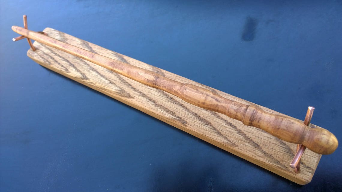 Plain Medium Brown Wand With Stand - Etsy