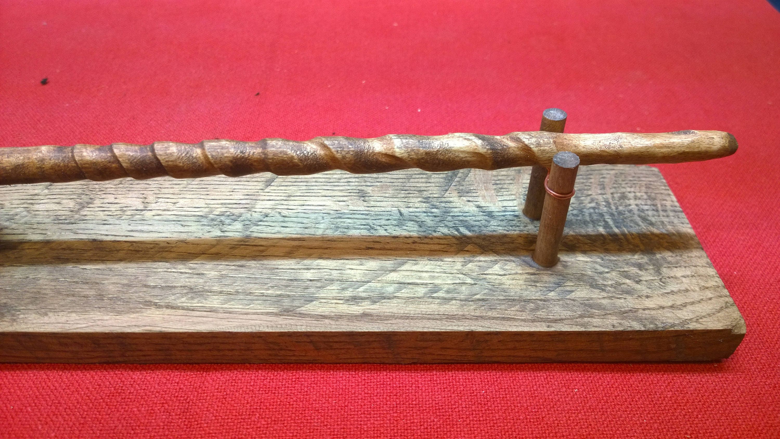 Handmade Medium Brown Pine Wand With Stand - Etsy