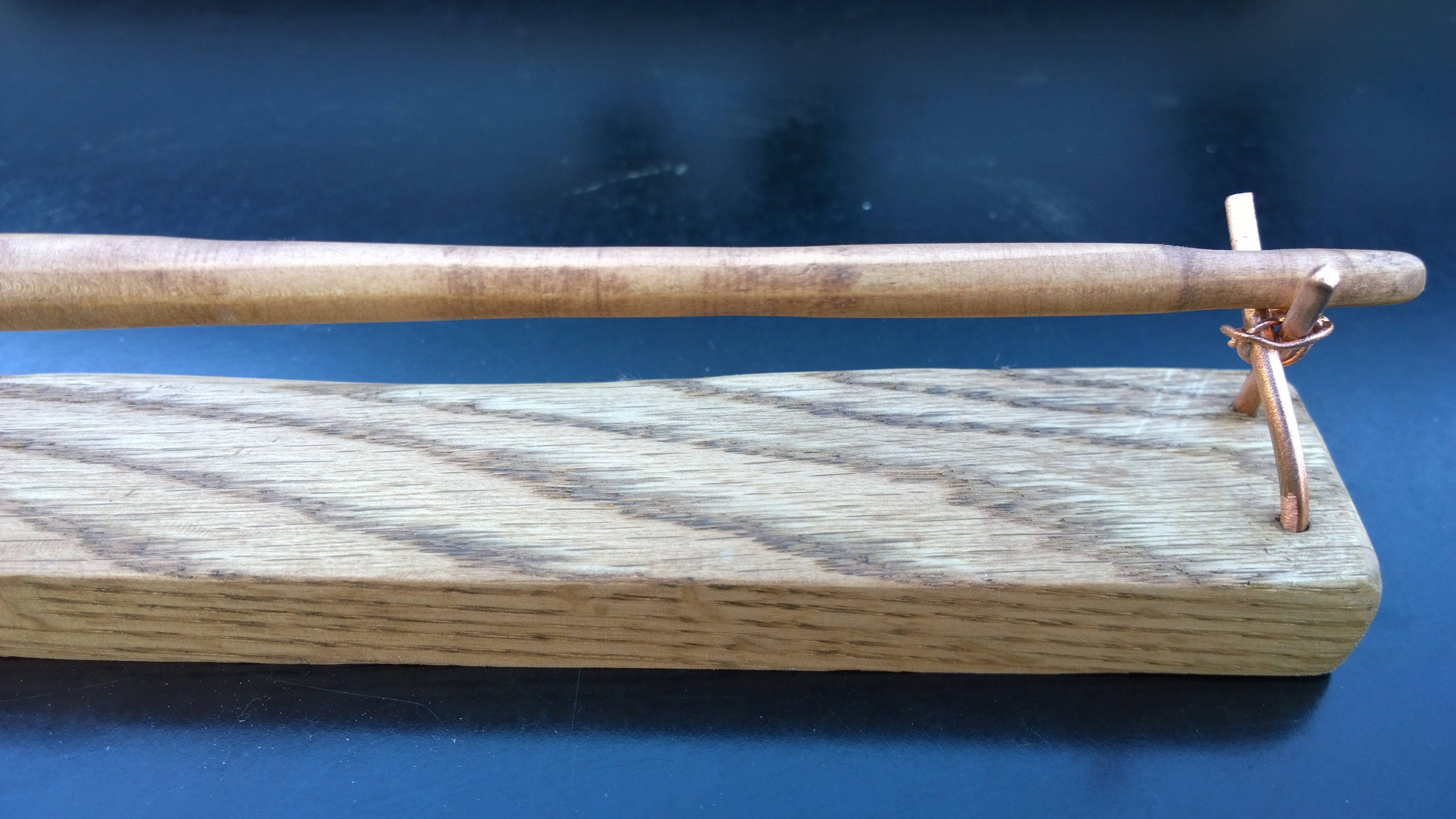 Plain Medium Brown Wand With Stand - Etsy