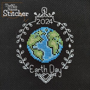 Earth Day Cross Stitch PDF Pattern, Freebie Planet Earth PDF Chart ...