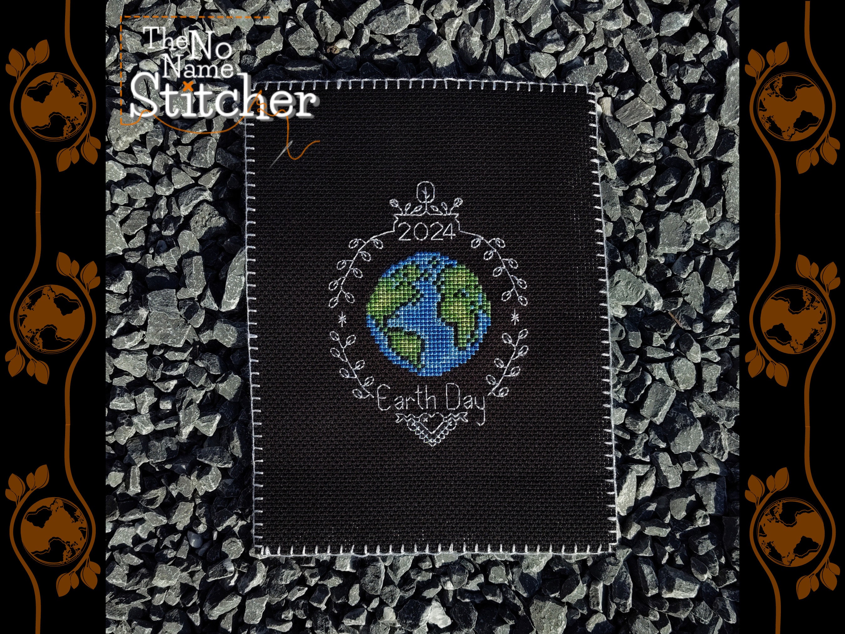 Earth Day Cross Stitch PDF Pattern, Freebie Planet Earth PDF Chart ...