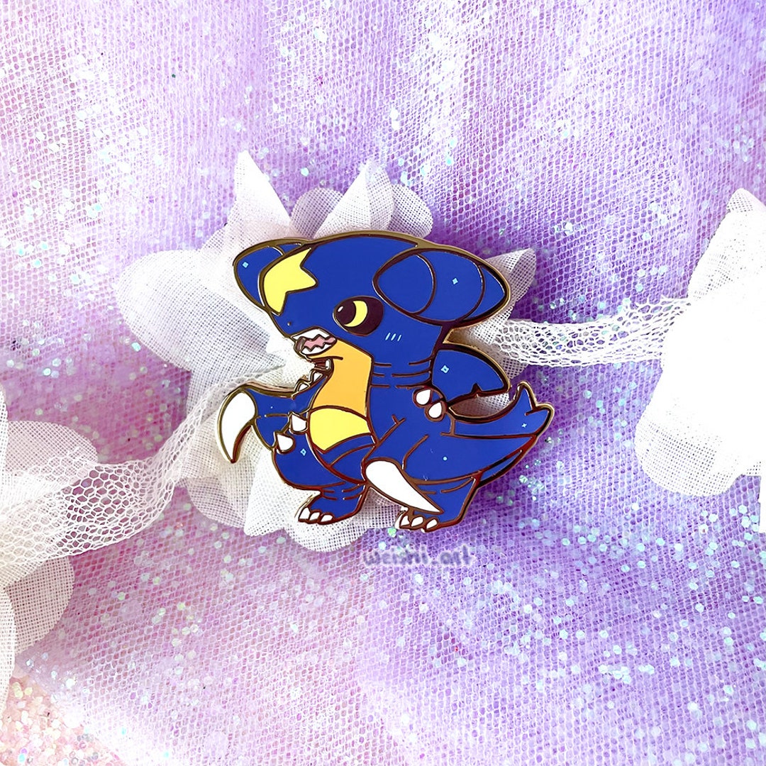Garchomp Shiny Enamel Pin - Etsy