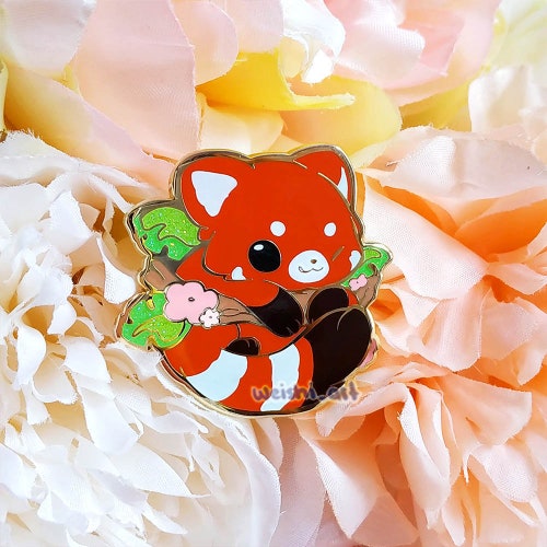 Red Panda Pin for Jackets and More Animal Enamel Pin Cute | Etsy