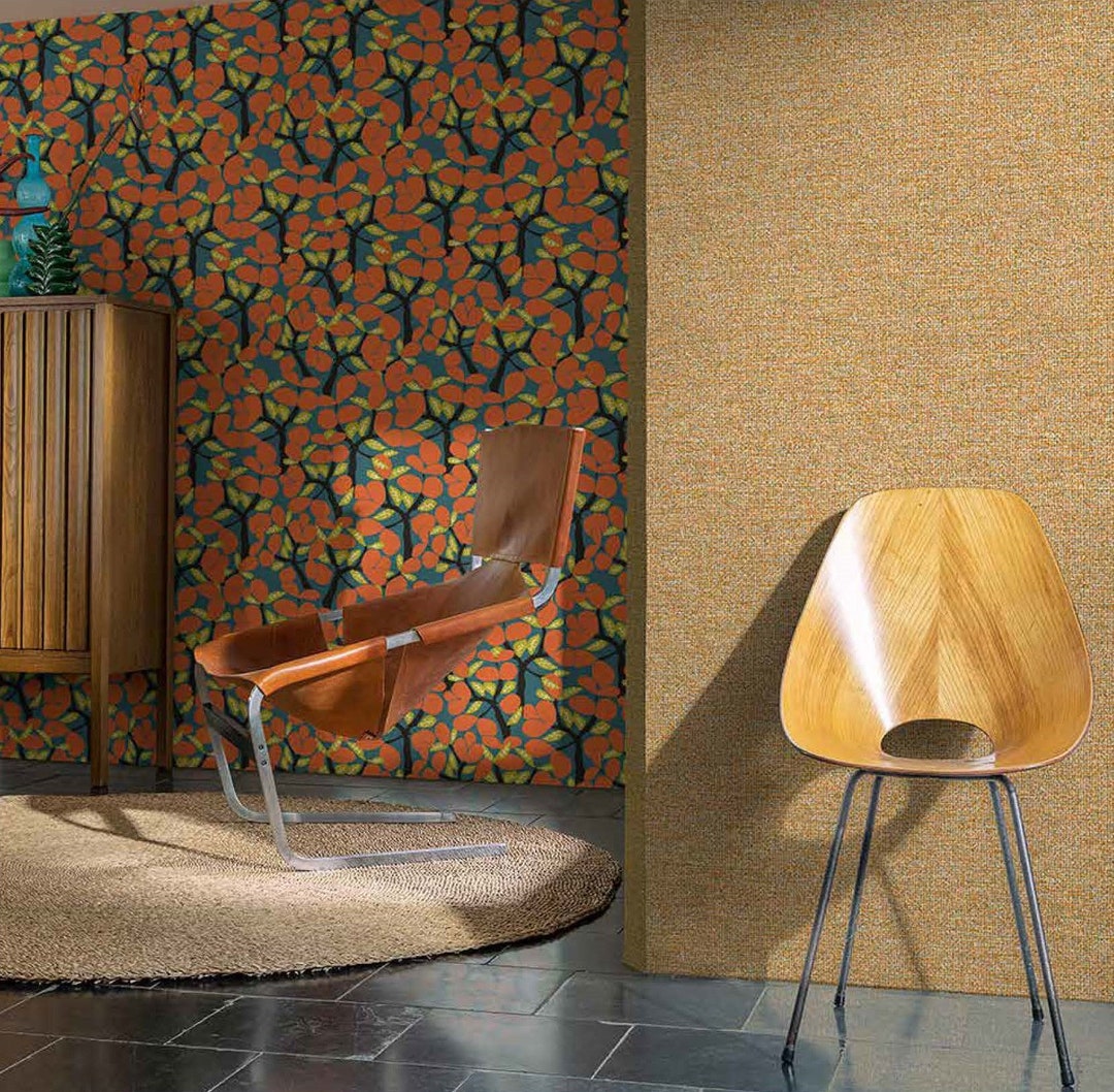 Janeiro Tropical Twig Tree Textured Double Roll Wallpaper 57 Sq. Ft. - Etsy