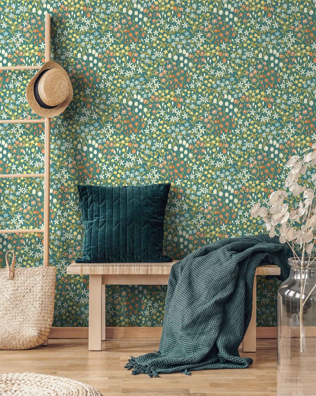 Bluebell Flowers Floral Wallpaper - Etsy