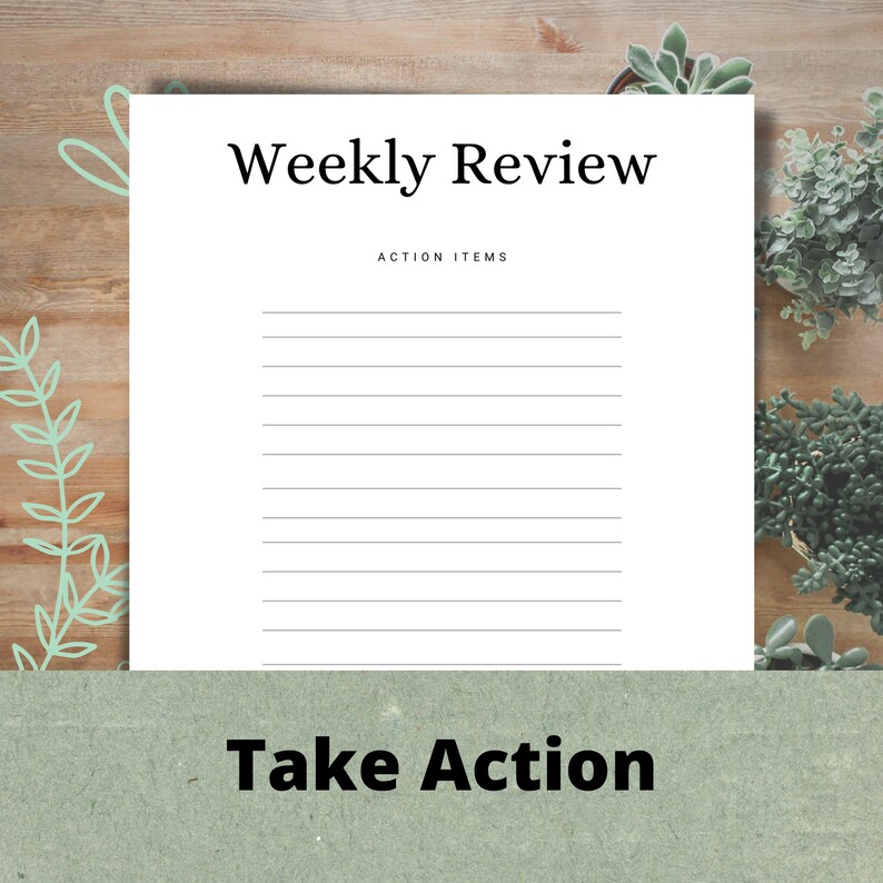 Weekly Review Printable | INSTANT DOWNLOAD | Evaluate Your Week, Take ...