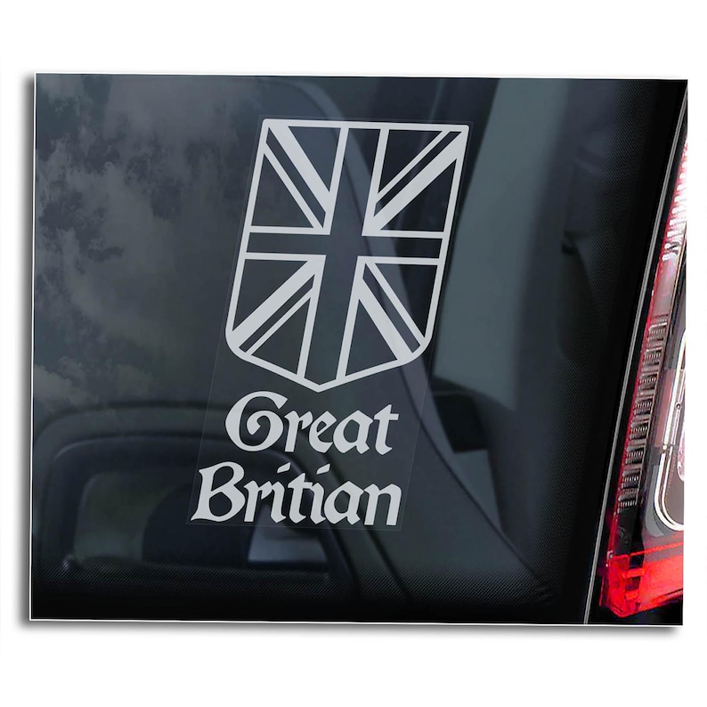 GREAT BRITIAN Car Sticker - Union Jack Coat of Arms UK Crest British ...