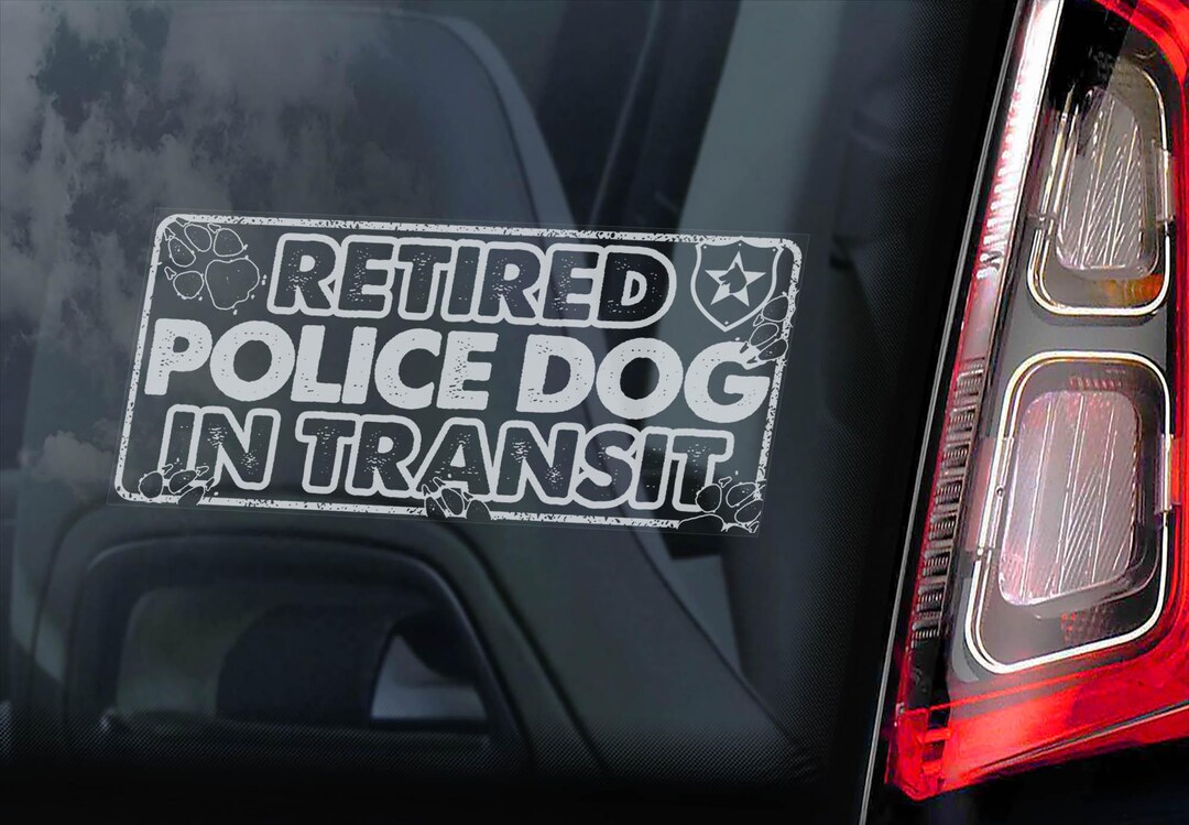 Retired Police Dog | Car Window Sticker | K9 Dog Unit German Shepherd ...