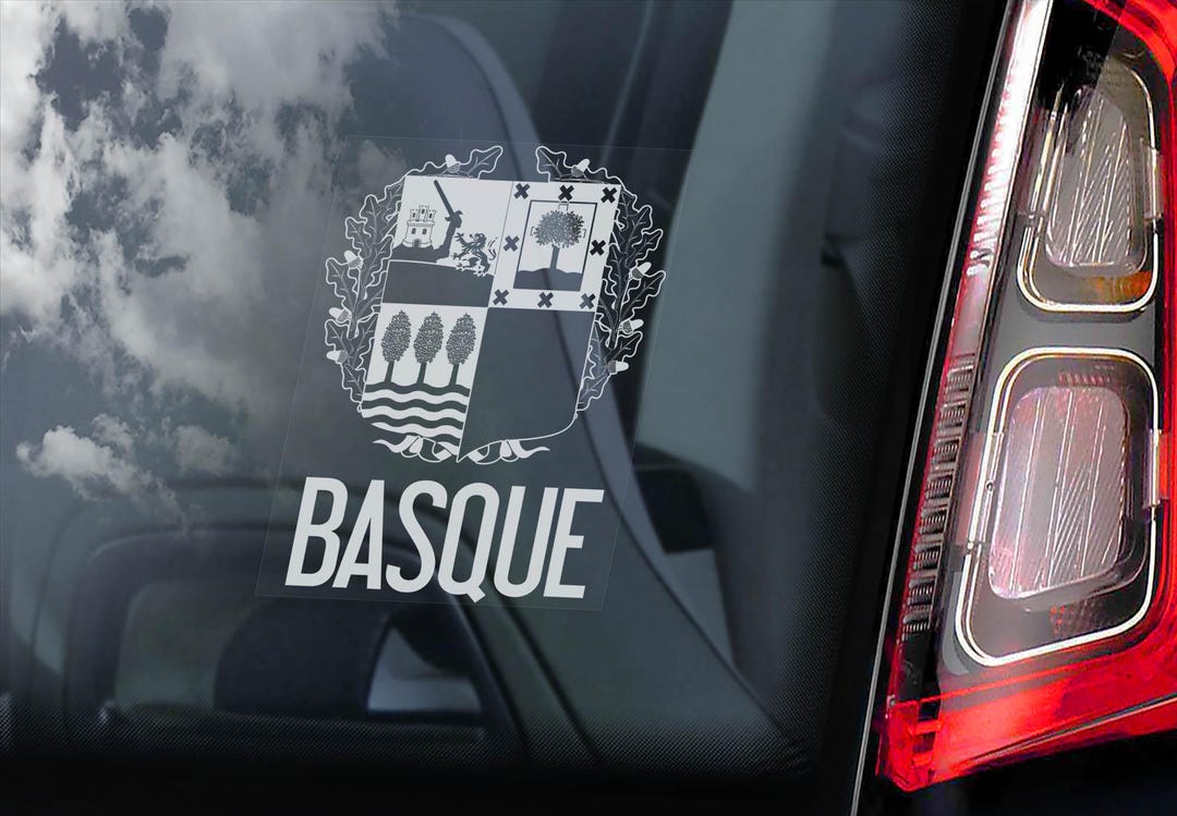 BASQUE Car Window Sticker - Spain Espana Coat of Arms Flag Football ...