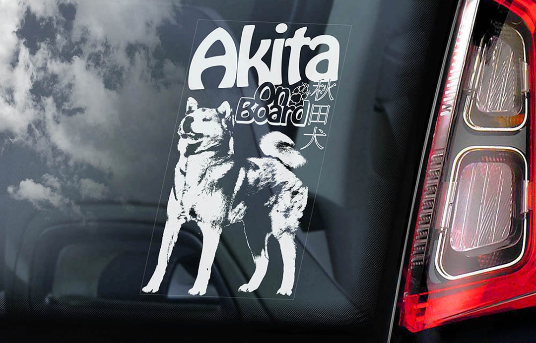 JAPANESE AKITA Car Sticker - Inu Ken Dog Sign Window Decal Owner Gift ...