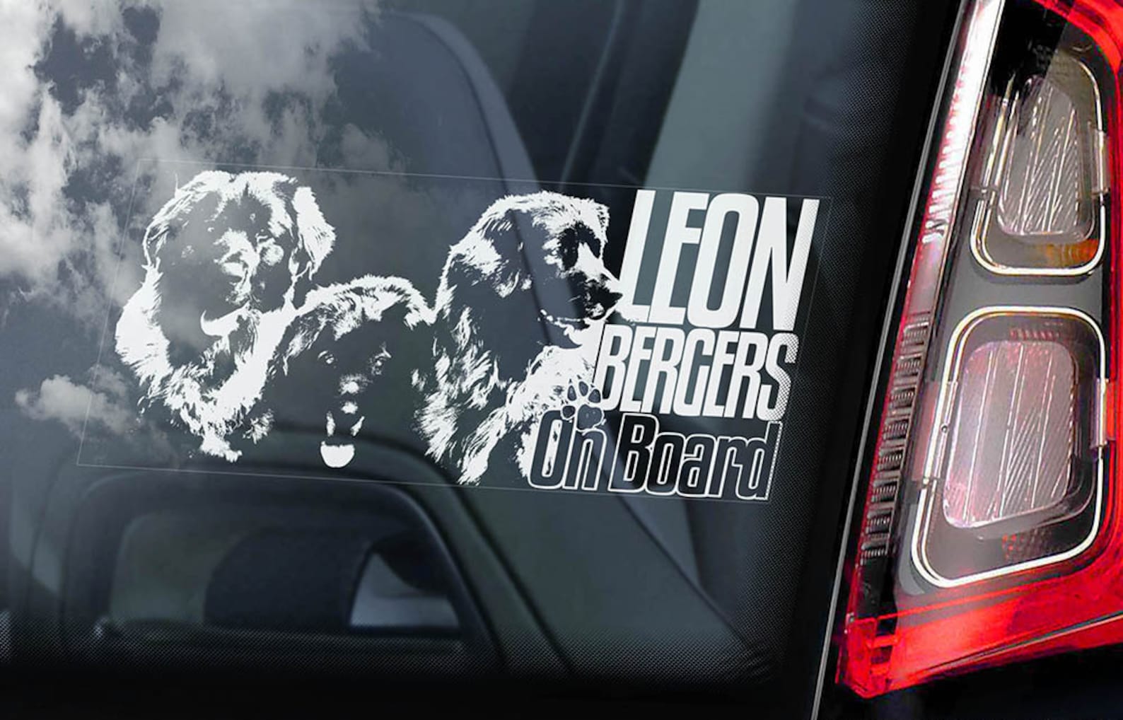 Leonbergers on Board - Car Window Sticker - Leonberger Dog Sign Decal ...