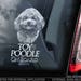 Toy Poodle on Board Car Window Sticker Caniche Pudelhund Dog Sign Decal ...