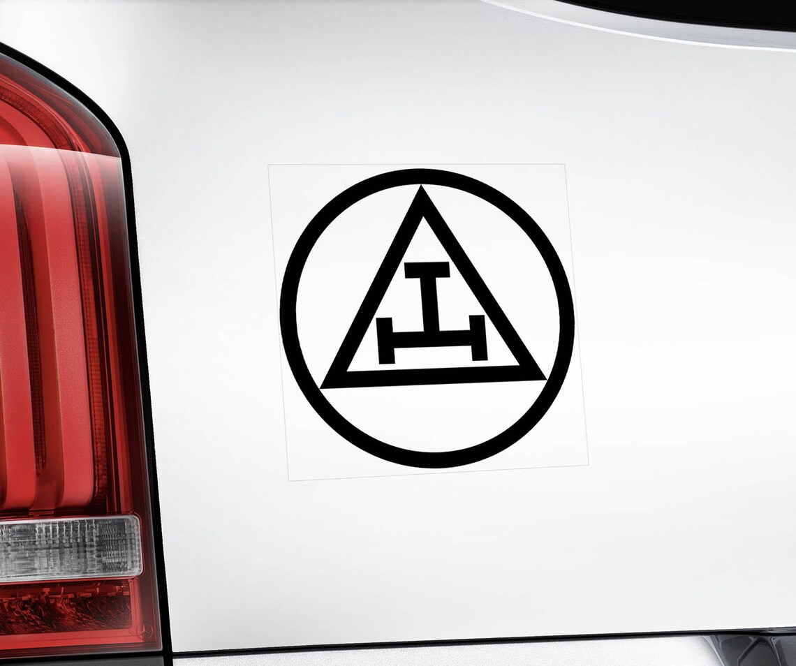 THE TRIPLE TAU Car Sticker - Masonry Freemason Royal Arch Cross Window ...