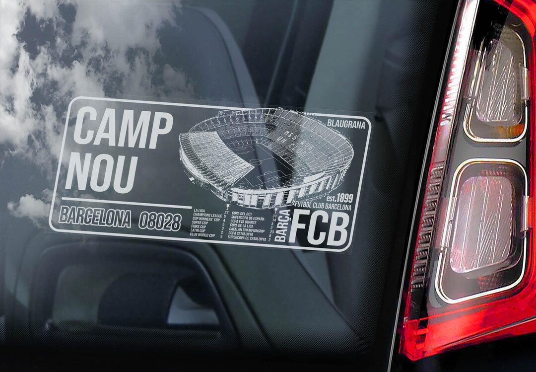 CAMP NOU Car Sticker FCB Football Window Laptop Sign Stadium Decal ...