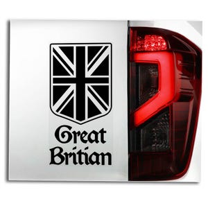 GREAT BRITIAN Car Sticker - Union Jack Coat of Arms UK Crest British ...