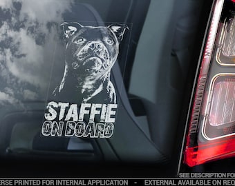 Staffy Staffordshire Bull Terrier Dog Car Van Window Bike Stickers - Etsy