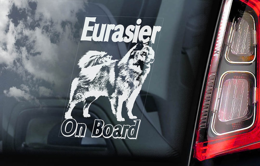 Eurasier on Board - Car Window Sticker - Eurasian Spitz Dog Sign Gift ...