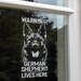 WARNING Belgian Malinois Lives Here Window Sticker Security K9 Dog Sign ...