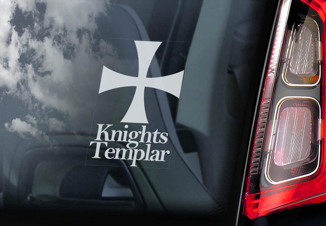 KNIGHTS TEMPLAR Car Sticker - Cross Symbol Window Decal Logo Masonic ...