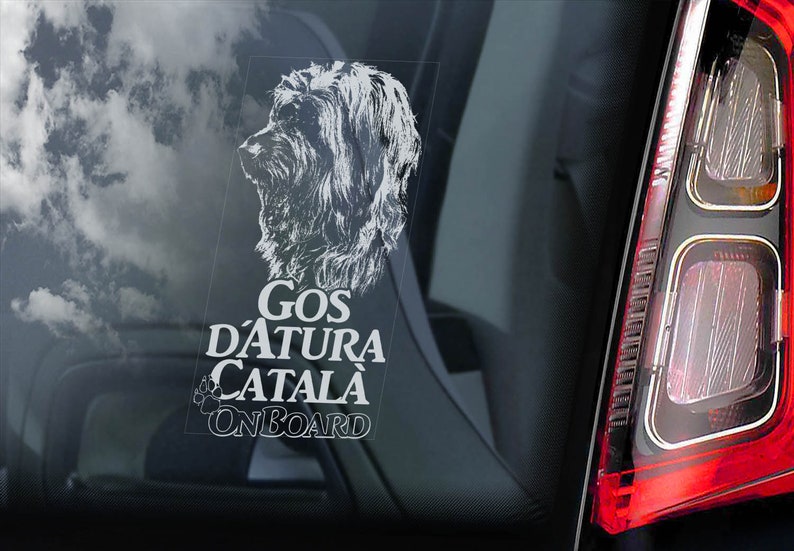 Gos D'atura Català on Board - Car Window Sticker - Catalan Sheepdog Dog ...