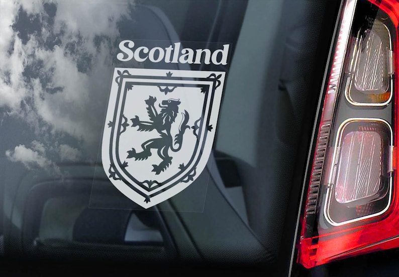 SCOTLAND Car Sticker - Coat of Arms Royal Lion Logo Kingdom Crest Flag ...