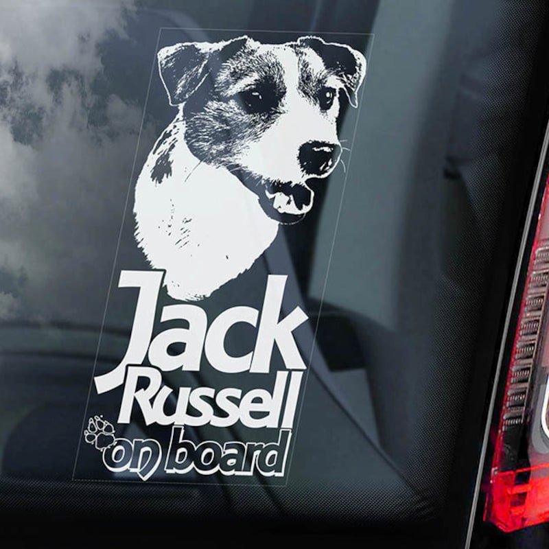 Jack Russel Car Decals - Etsy UK
