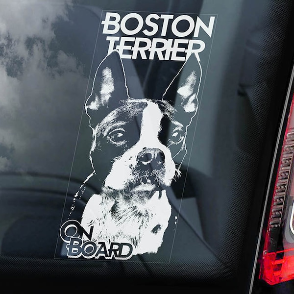 Boston Terrier Window Decal - Etsy