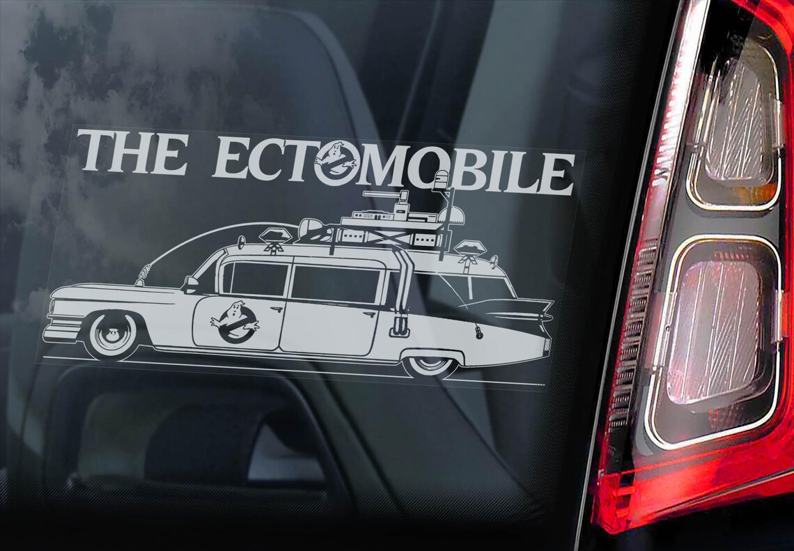 Ghostbusters 'ectomobile' Car Sticker, Window Decal Bumper Sign ECTO-1 ...