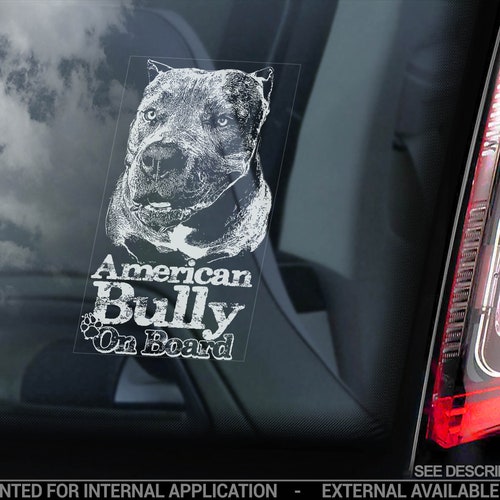 American Bully on Board Car Window Sticker Beware of the - Etsy UK