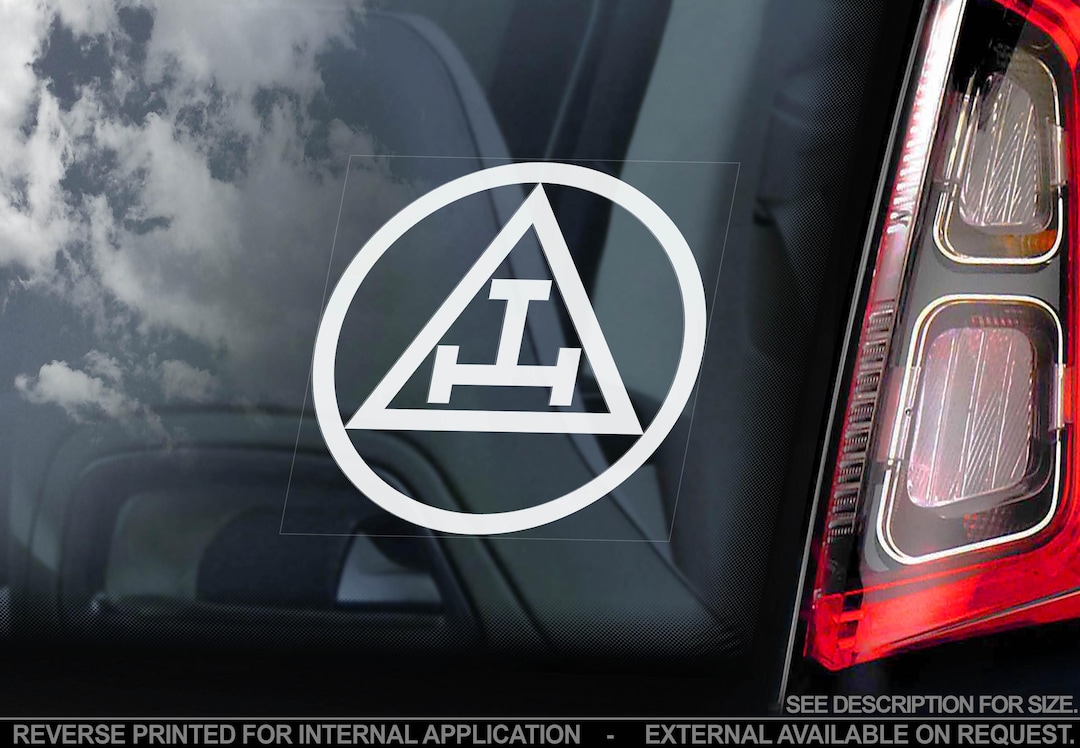 THE TRIPLE TAU Car Sticker - Masonry Freemason Royal Arch Cross Window ...