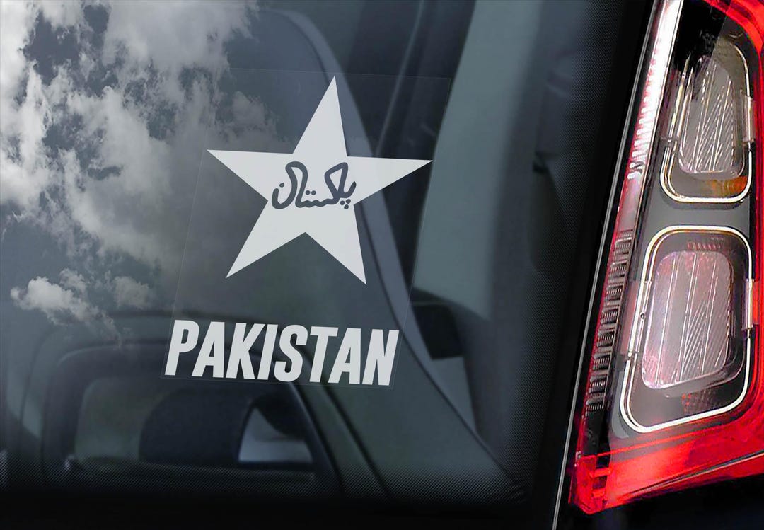PAKISTAN Car Sticker - Window Laptop Bumper Decal Cricket Star Flag ...