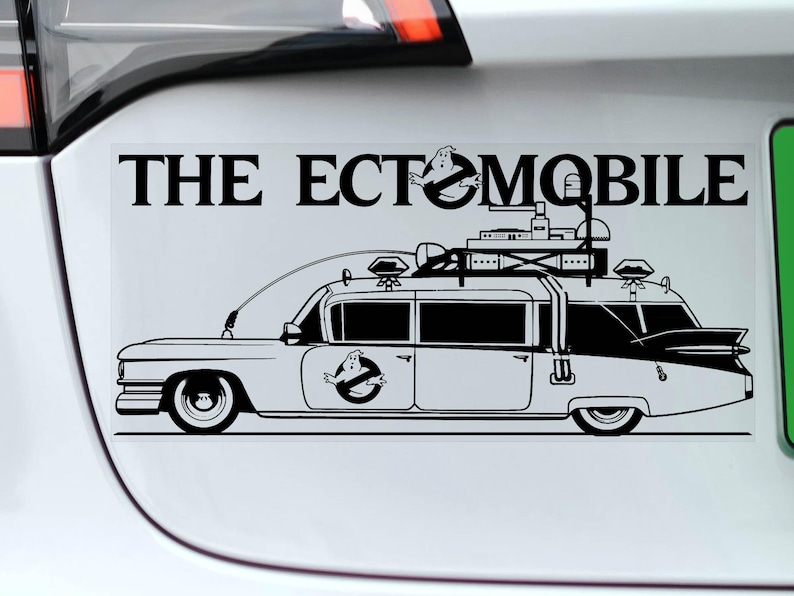 Ghostbusters 'ectomobile' Car Sticker, Window Decal Bumper Sign ECTO-1 ...
