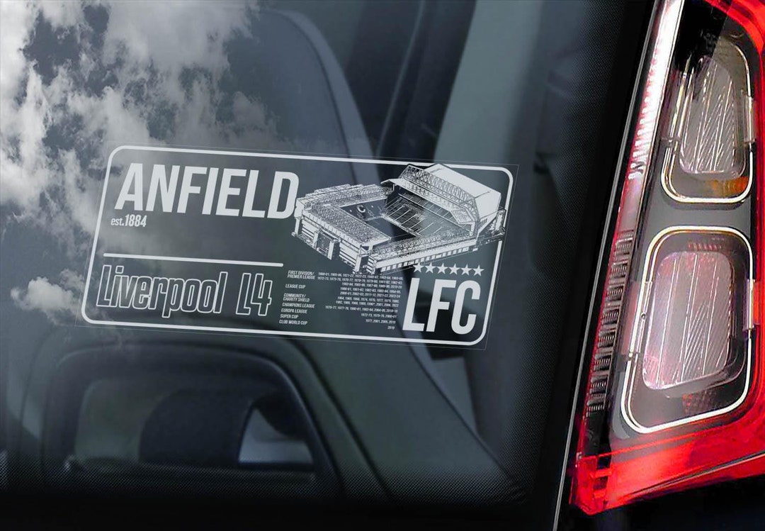 ANFIELD Car Sticker - Liverpool Football Club LFC Window Decal Gift ...