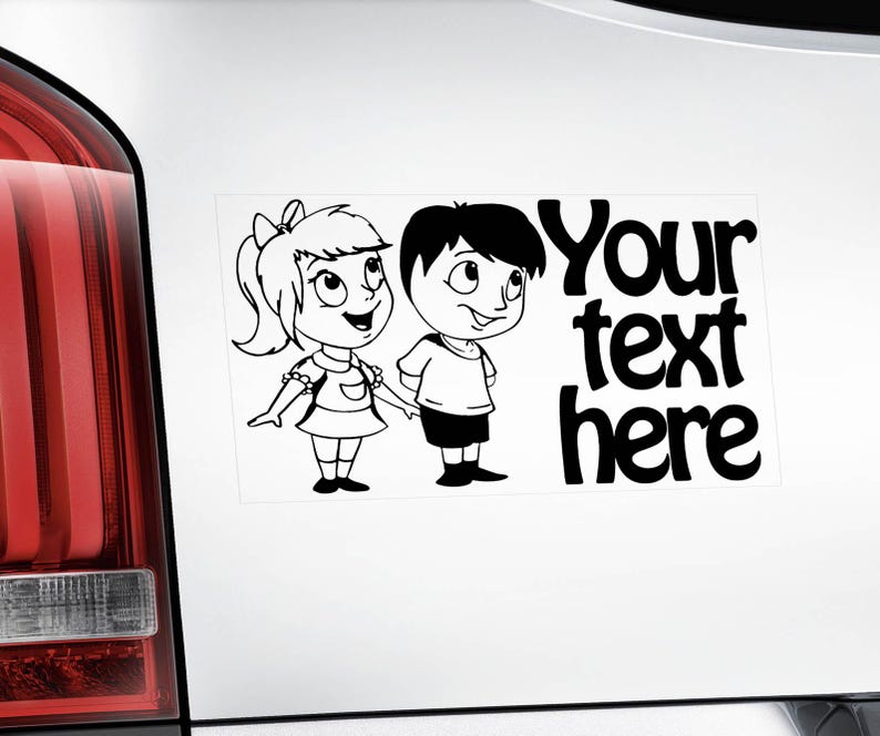Personalised Kids on Board Sticker - CUSTOM NAME/TEXT - Car Window ...