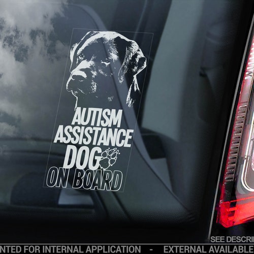 Autism Assistance Dog Car Decal / Sticker Car Window High - Etsy