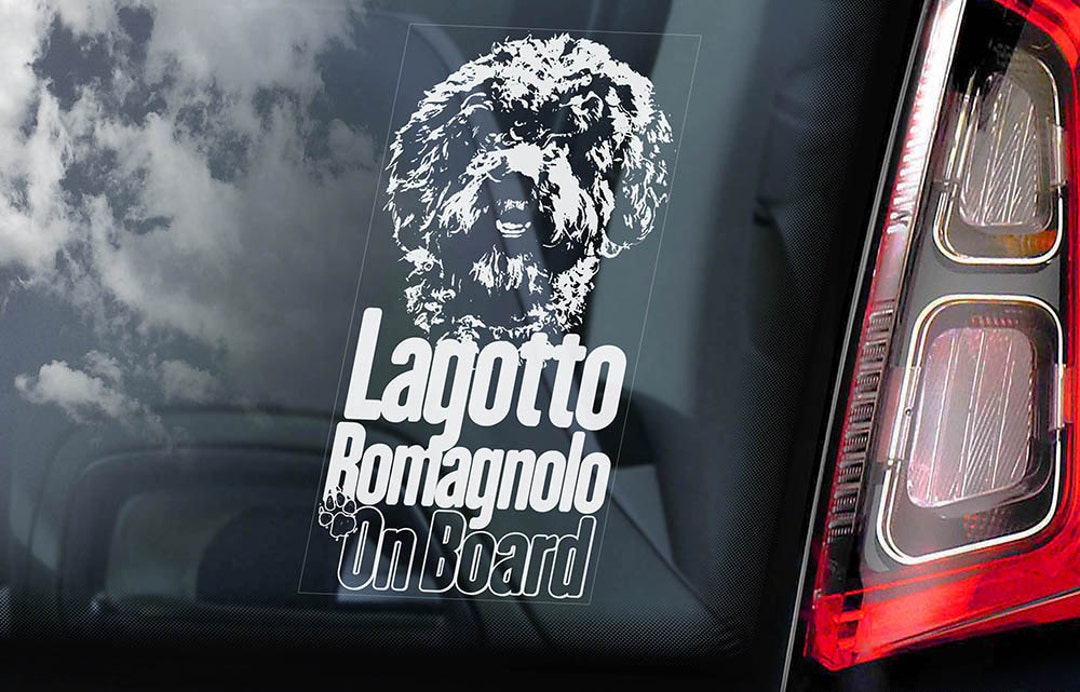 Lagotto Romagnolo on Board - Car Window Sticker - Romagna Water Dog ...