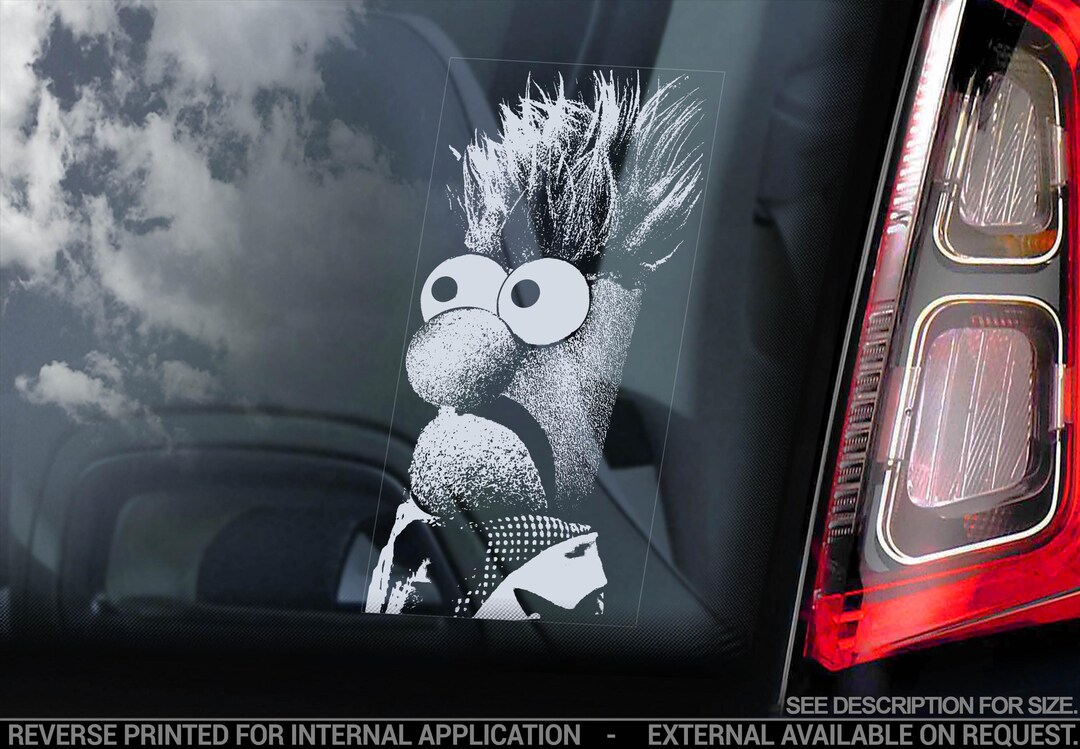 BEAKER Car Sticker, Muppet Show Peeper Window Laptop Bumper Decal Sign ...