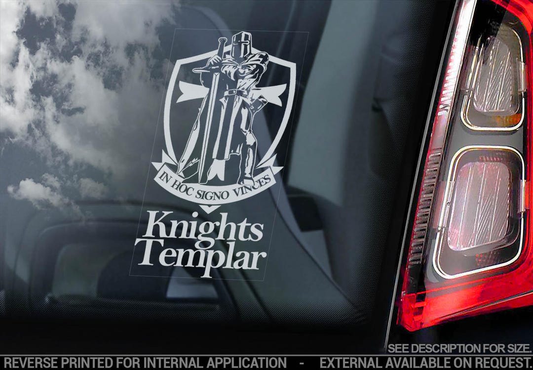 KNIGHTS TEMPLAR Car Sticker - Window Decal Logo Cross Symbol Masonic ...