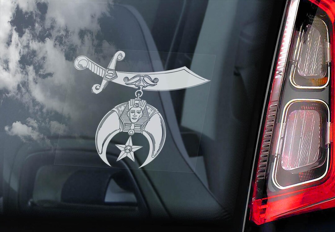 SHRINERS Car Sticker - International Grand Lodge Symbol Window Decal ...