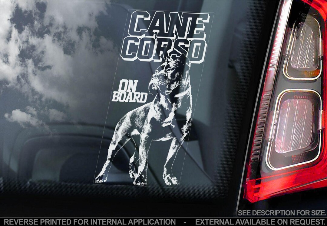 Cane Corso Car Window Sticker - CHOOSE YOUR DESIGN! - Dog on Board Sign ...