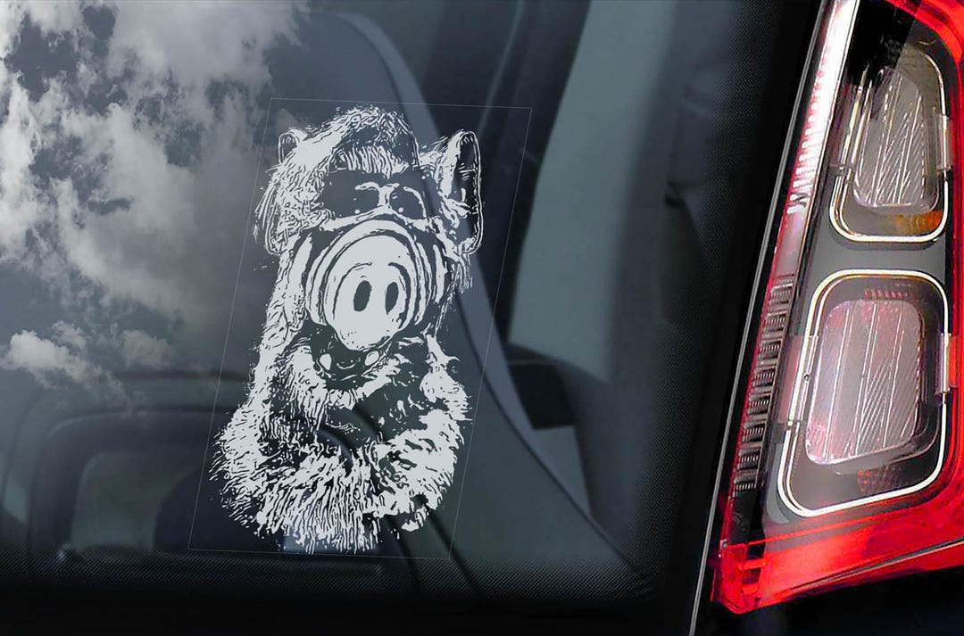 ALF Car Sticker, Gordon Shumway Muppets Peeper Window Laptop Bumper ...
