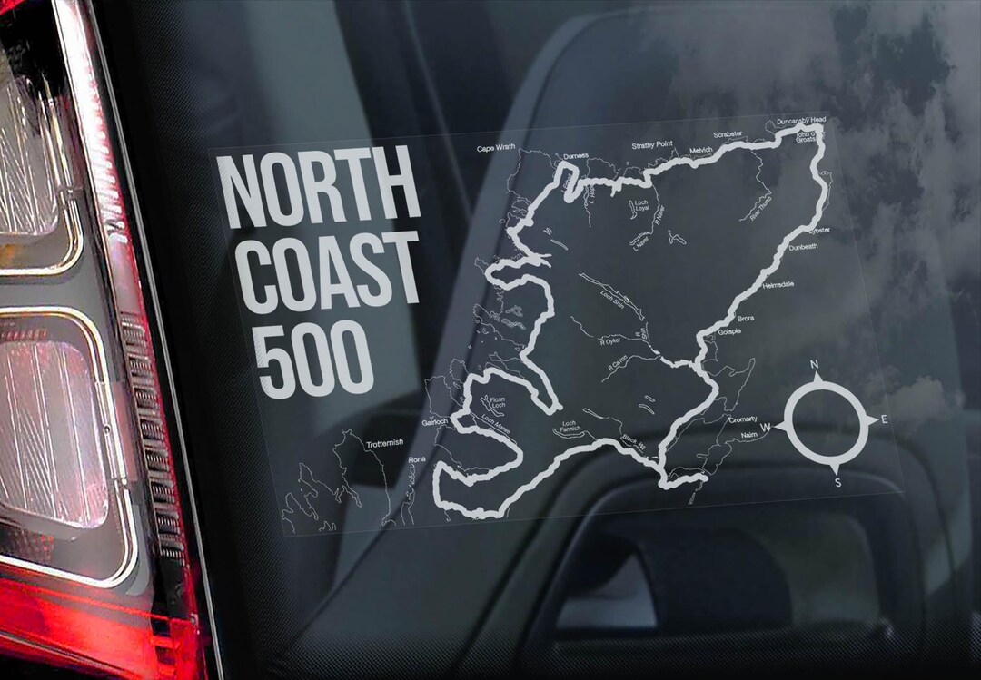 North Coast 500 Car Sticker, Window Decal, NC500 Road Trip, Scotland ...